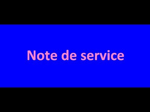 note de service définition et objectifs